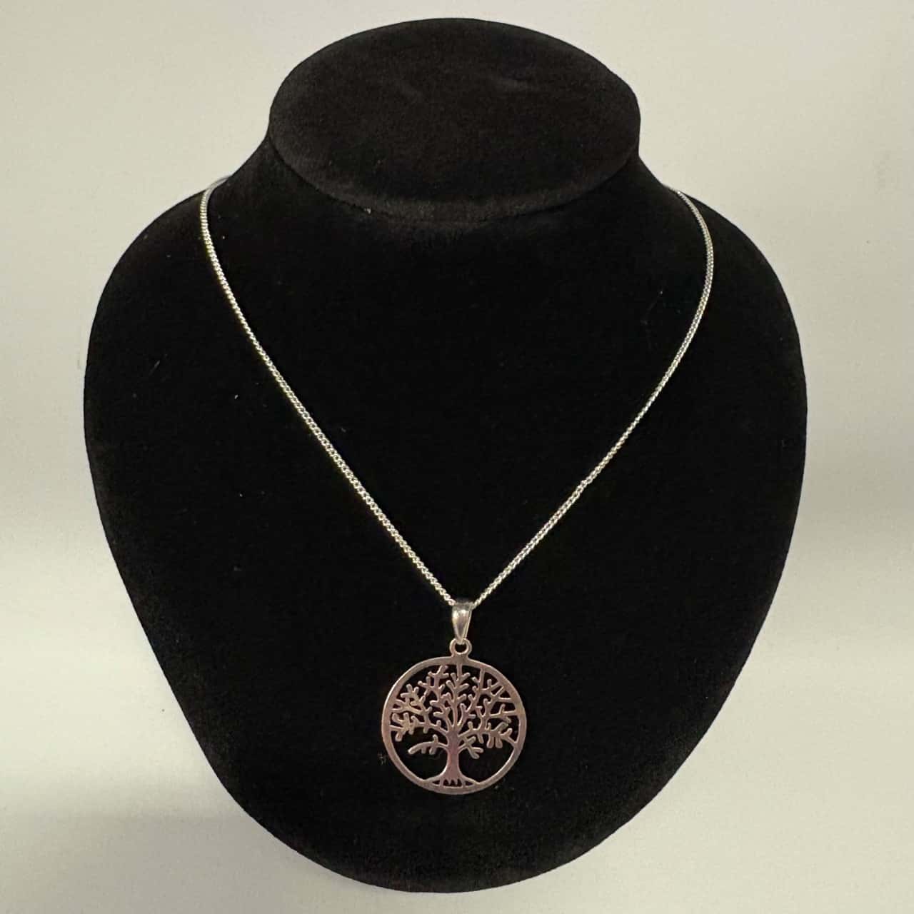 Silver Tree of Life Necklace & Earring Set