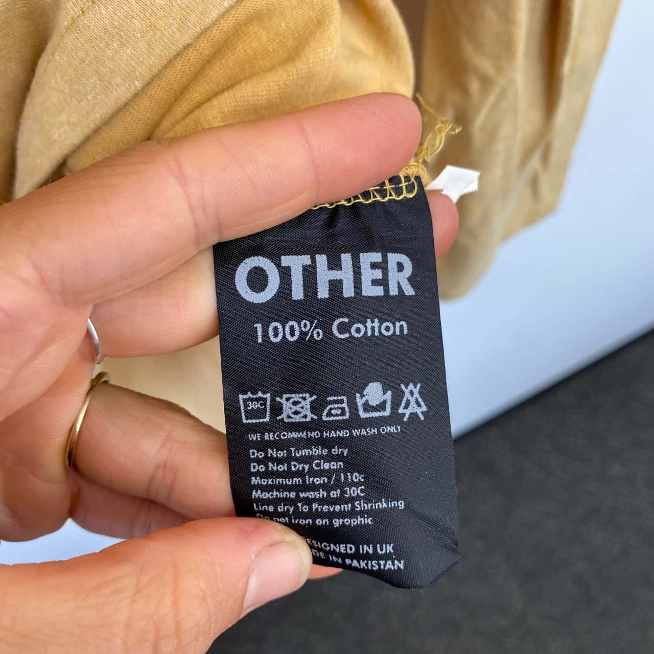 Other Washed Sand Long Sleeve Top Size S