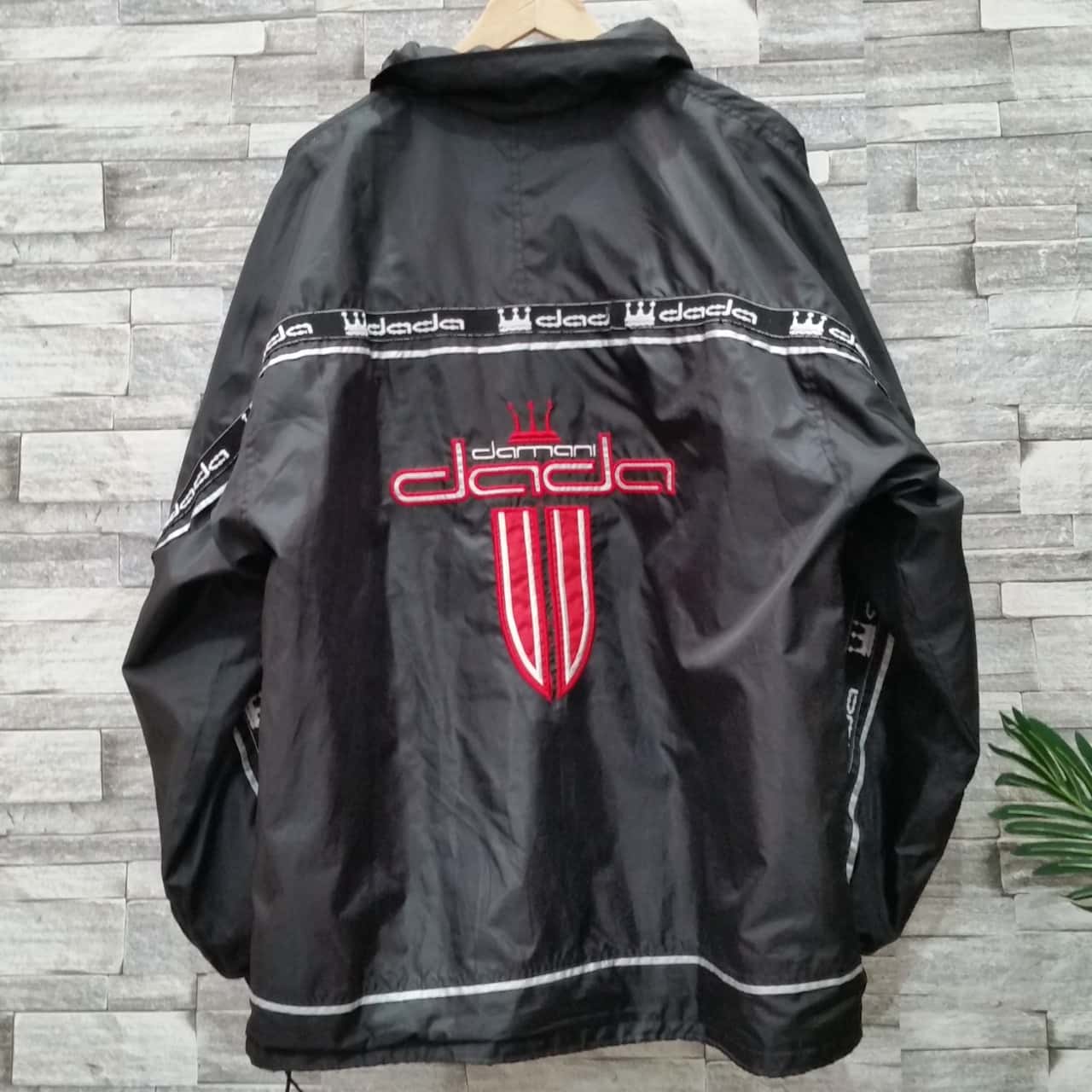 Dada Supreme Mens Jacket Size XL Front Zipper Black / Red / Silver (s)