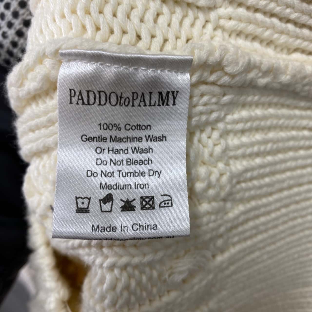 Paddo To Palmy Womens Size 2 Cable Knit Pullover White S