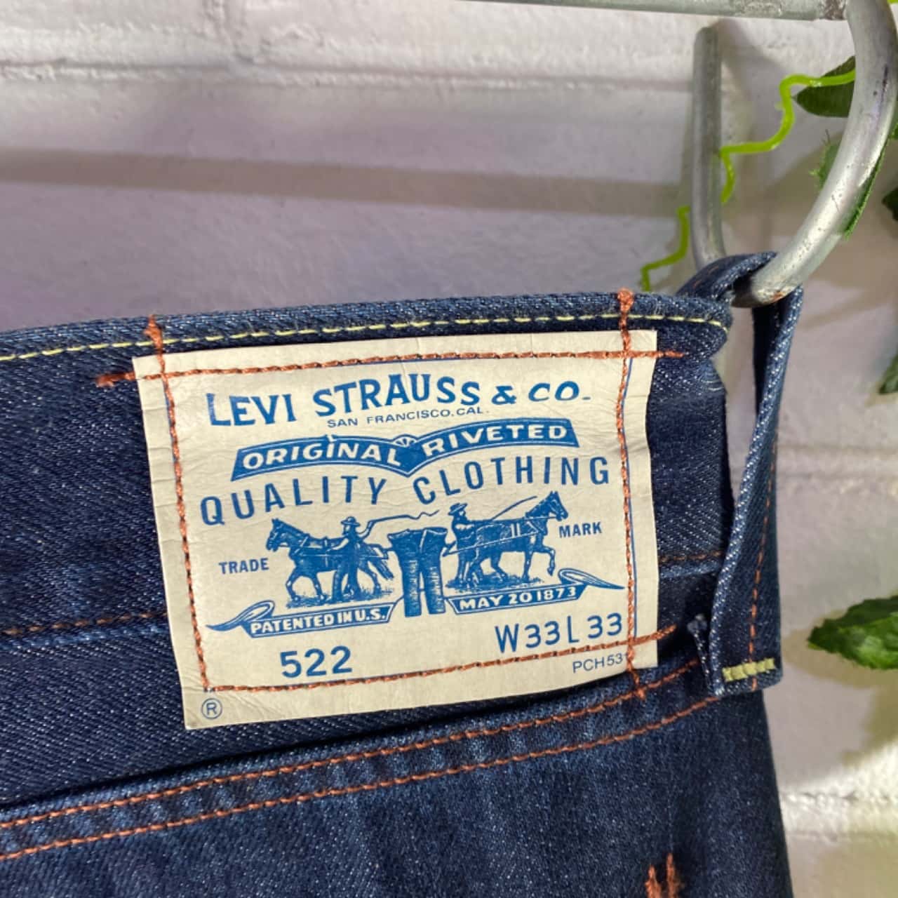 Levis Mens 522 Size 33 Slim Jeans Blue (s)