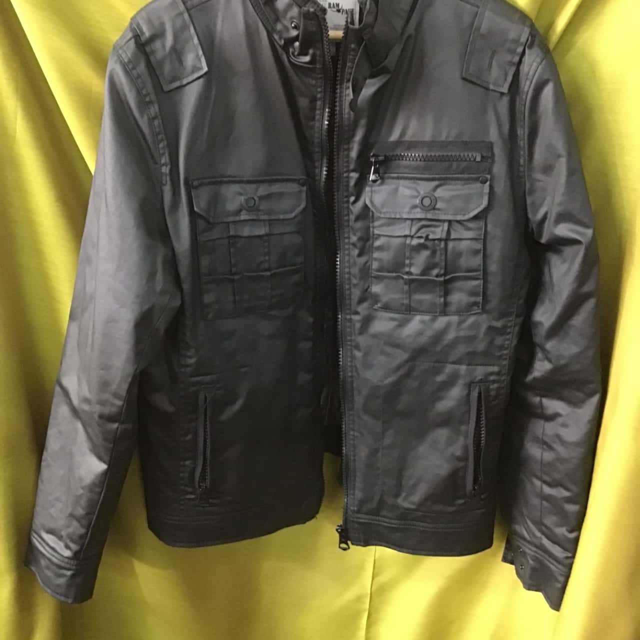 Rampage, Mens, Size XL, Zip Biker, Black / Grey (s)