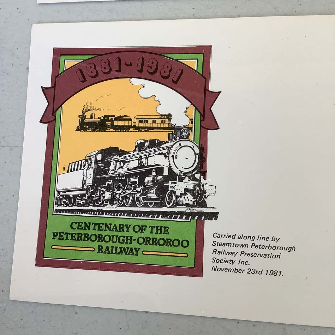 2 x First Day Cover 1881-1981 Centenary of the Peterborough -Orroroo ...