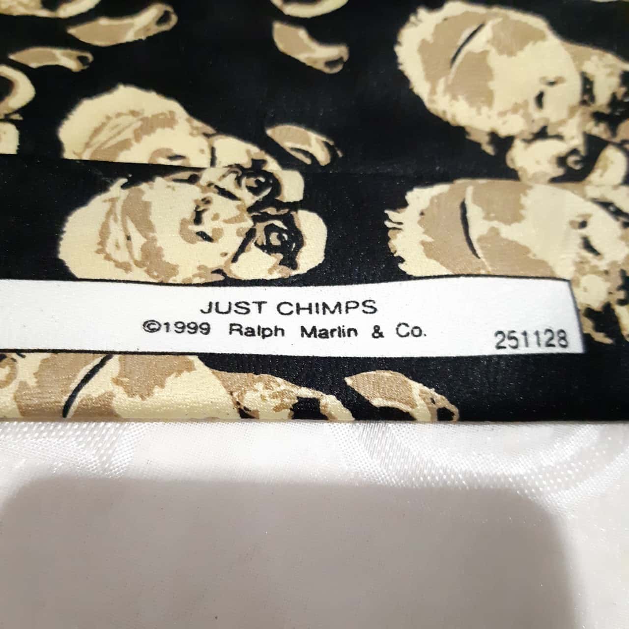 Ralph Marlin Just Chimps Mens Ties Black / Gold / Other