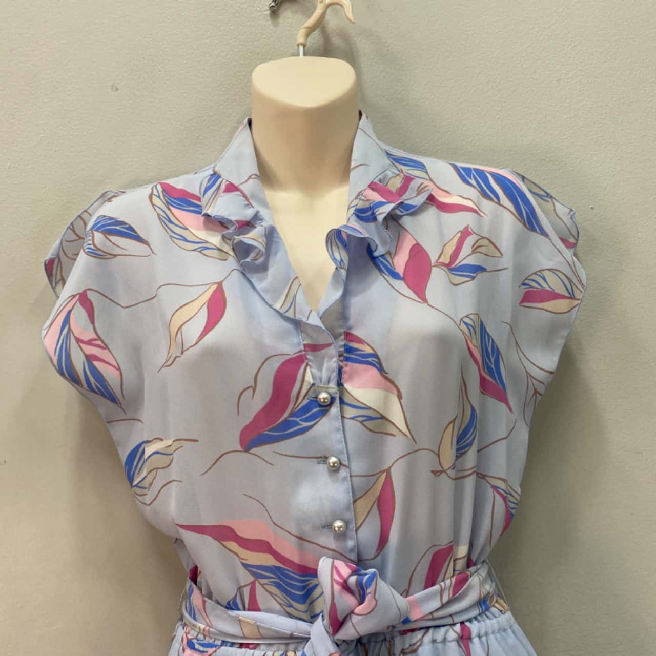 Vintage Julee Jones Womens Size 10 Midi Dress Blue / Floral (s)