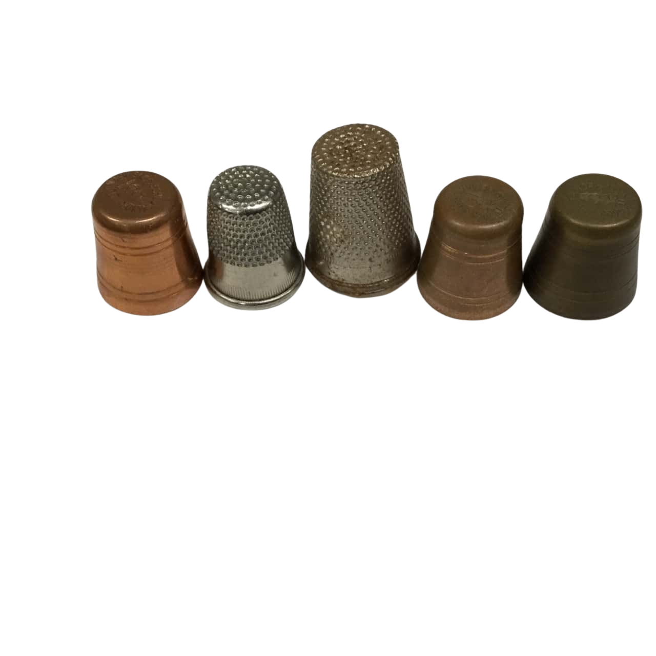 3 x Sovereign Hill Brass Thimbles 1 x Vintage German 1x English Thimble