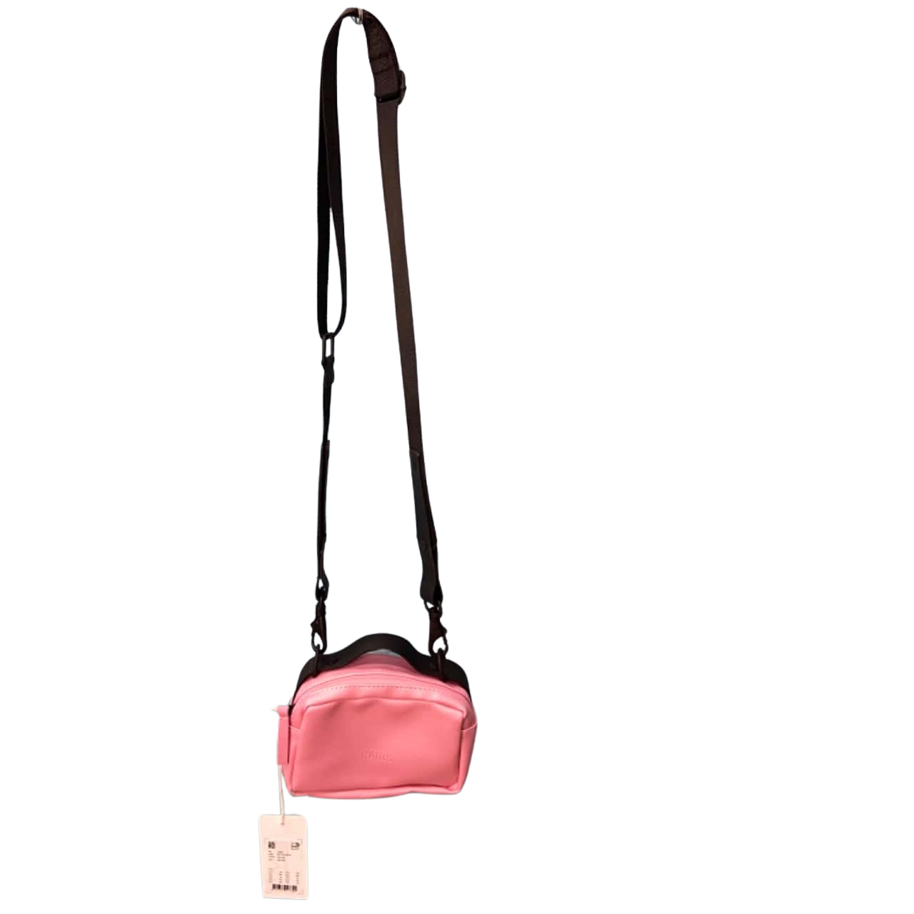 RAINS Womens Pink /Box Bag Micro /Black Straps (s)