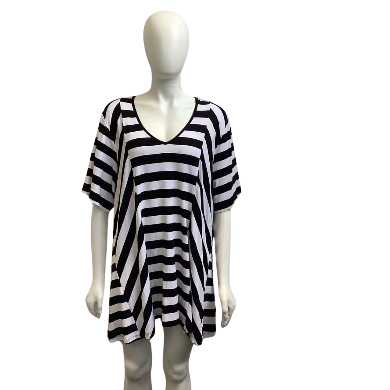 Brand New Taking Shape Womens Size L (Plus Size) Striped Top Black ...