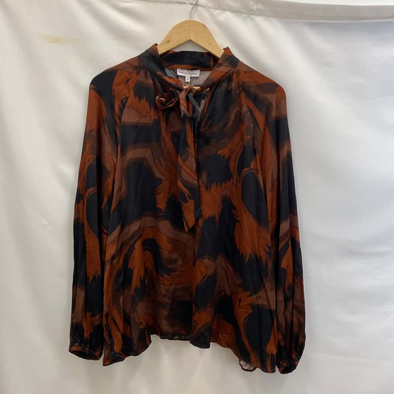 Wayne Cooper Women's Top Size 14 Black / Brown (s)