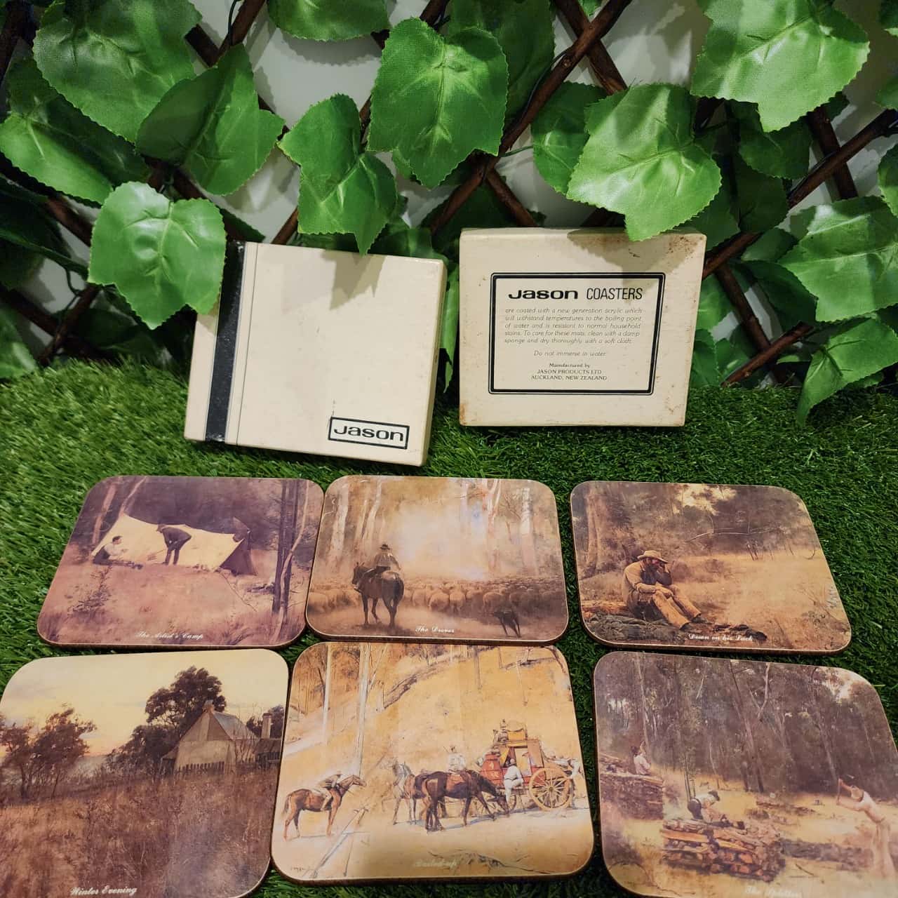 Jason Cork Drinks Coaster x6 - Vintage - Designer Collection