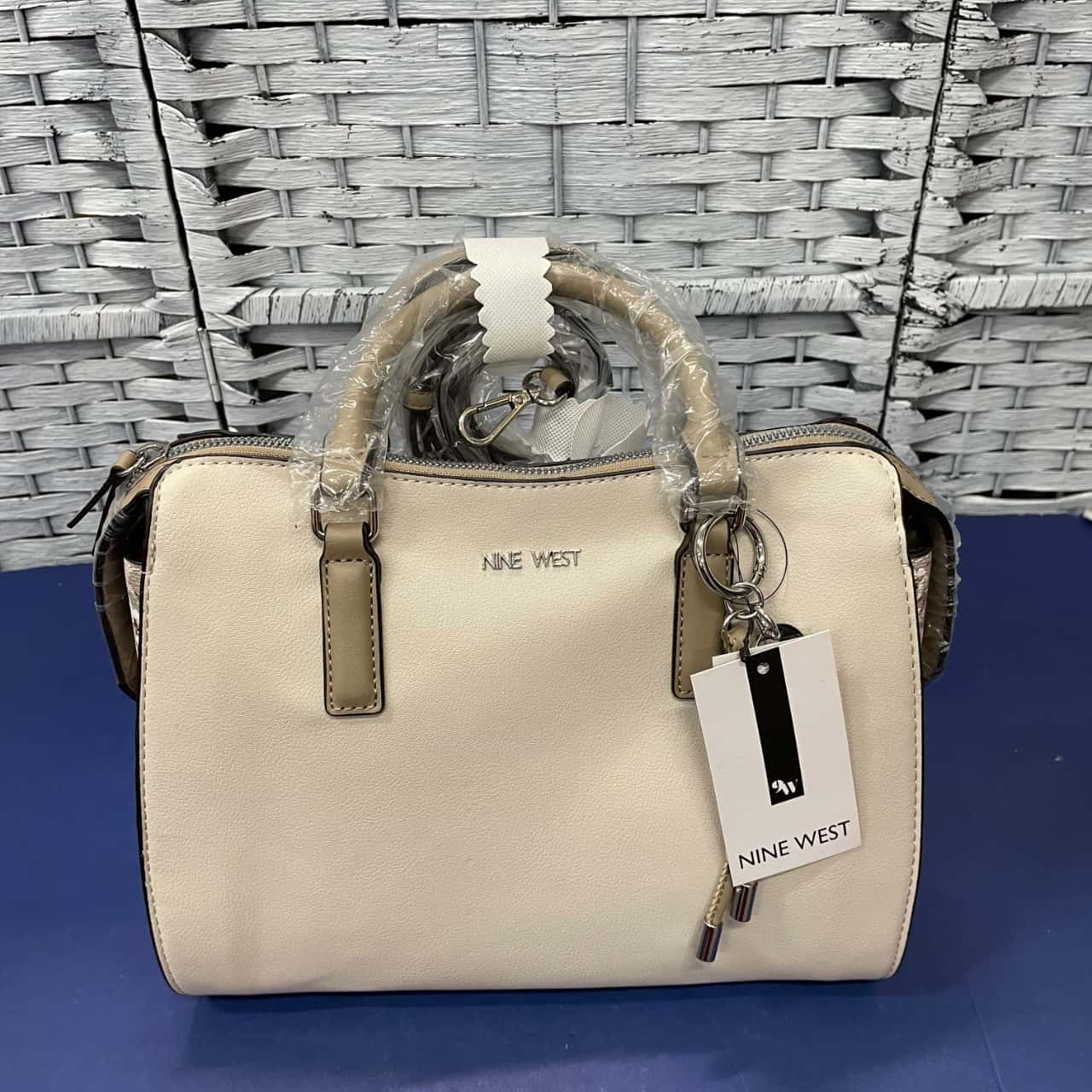 Nine West Womens Handbag Cream