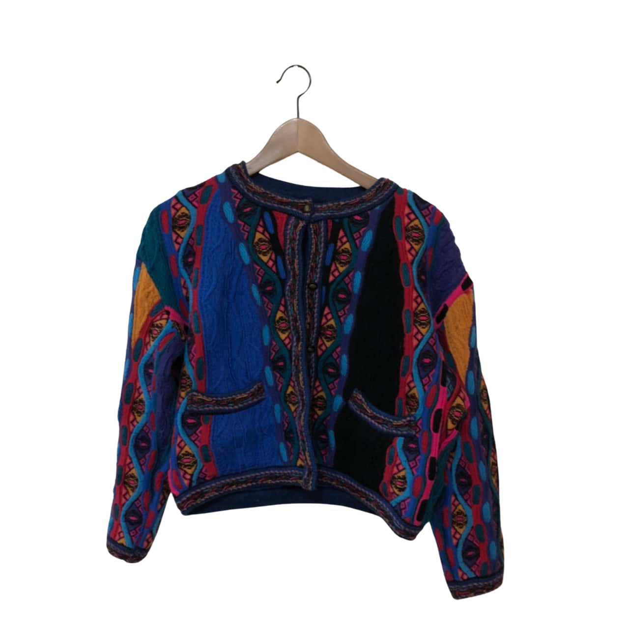 100% WOOL Geccu Womens Size M Knitwear Jumpers Multicoloured (s)