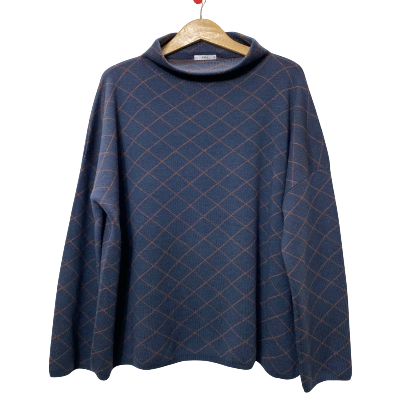 Women’s POL Size XL Navy Blue & Orange Jumper/Pullover(s)