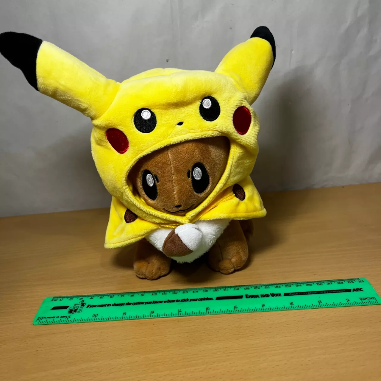 Eevee Plush Wearing Pikachu Cape (s)
