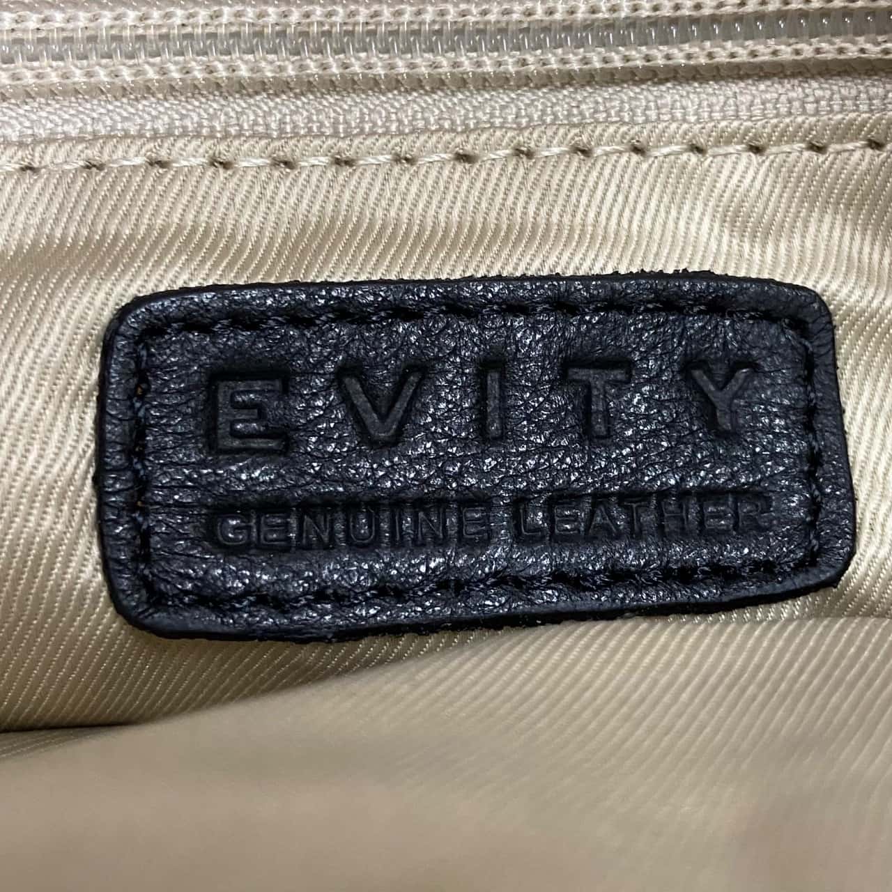 Evity Black Leather Handbag Brand New With Tags