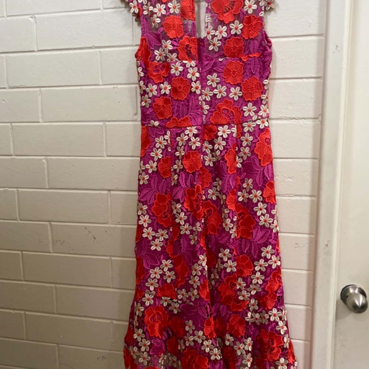 BNWT Review Womens Pink Floral Dress Size 8
