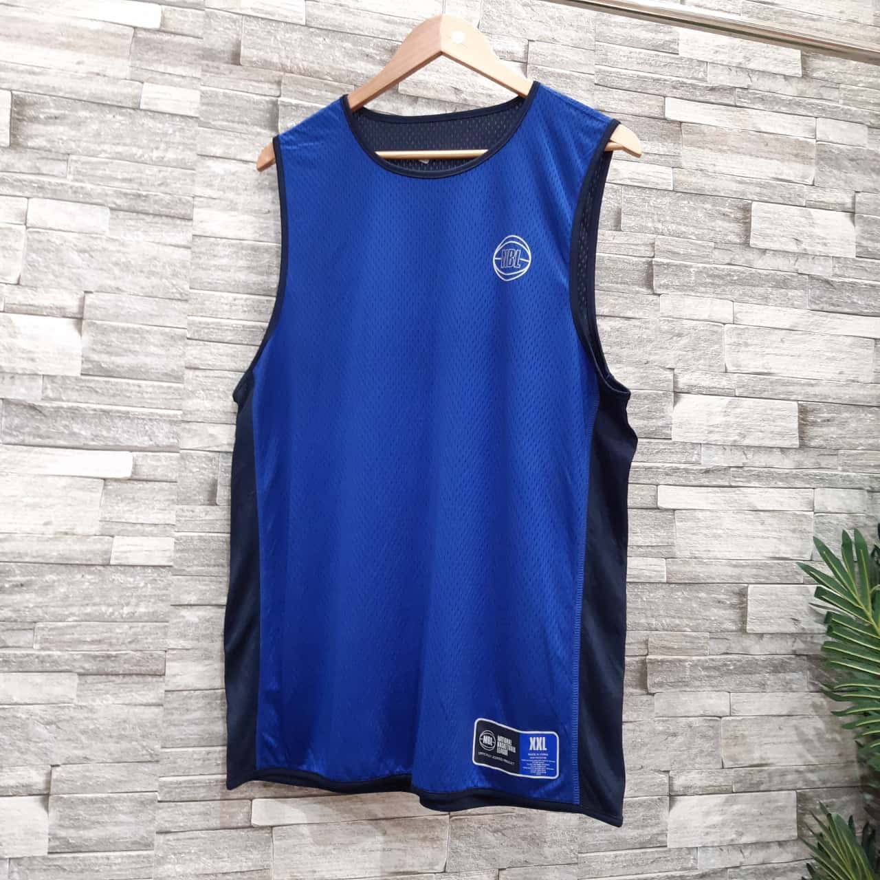 NBL Mens Size XXL Tank Singlet Blue / Navy Blue