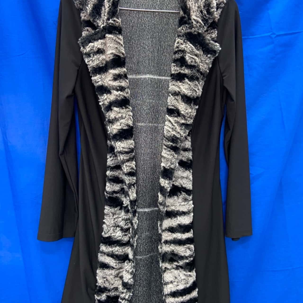 Caroline Morgan Womens Size 12 Open Jacket Black / Grey (s)