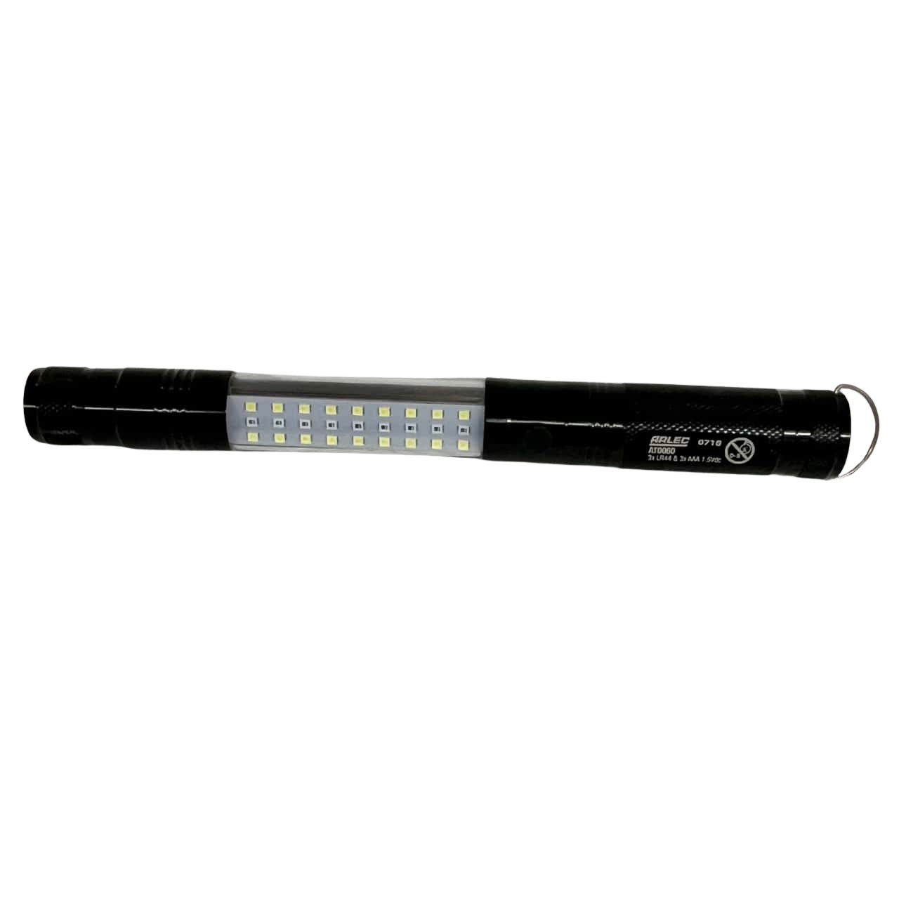 Arlec LED Telescopic Torch with Floodlight and Red Safety Flashing ...