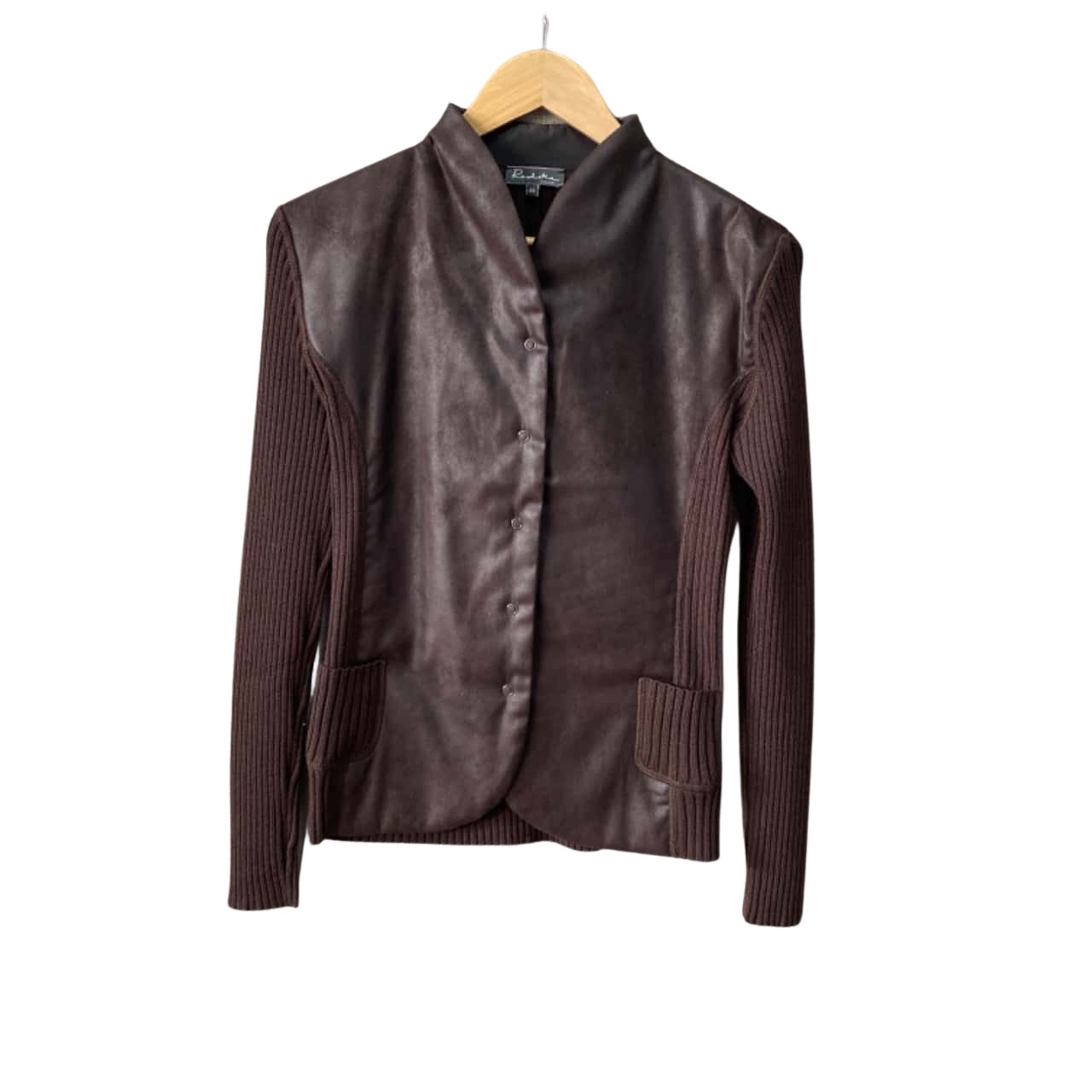 Rodika Zanian Womens Size 44 Button Up Maroon