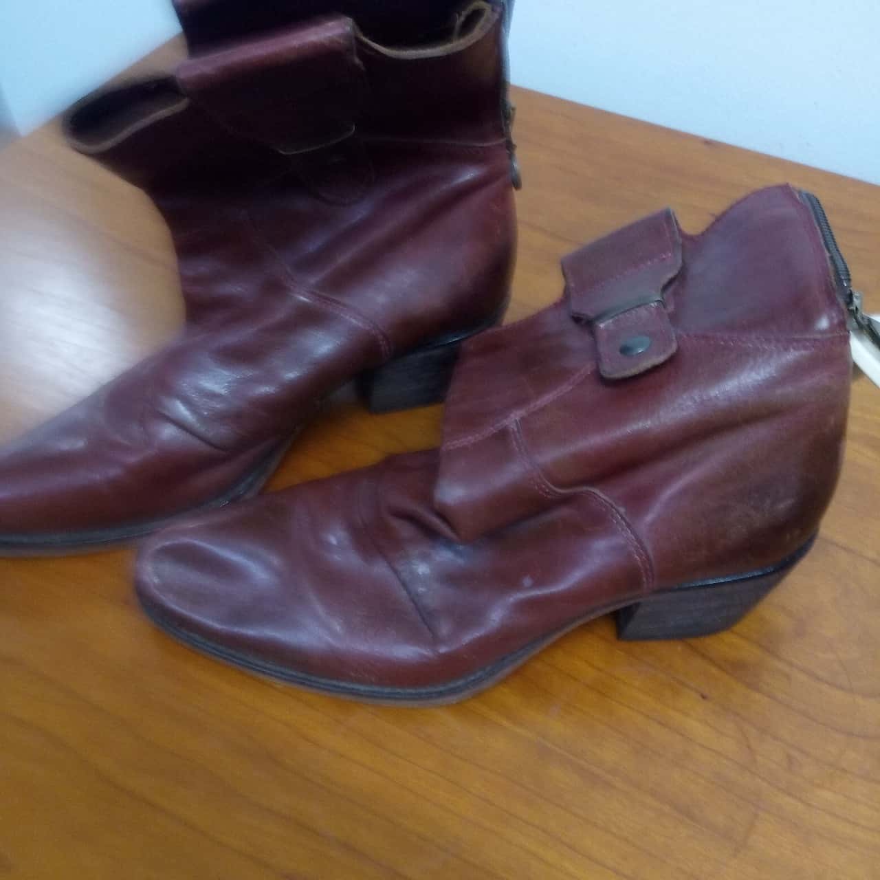 Moma Womens Burgundy Boots Size 36 RRP $720(s)