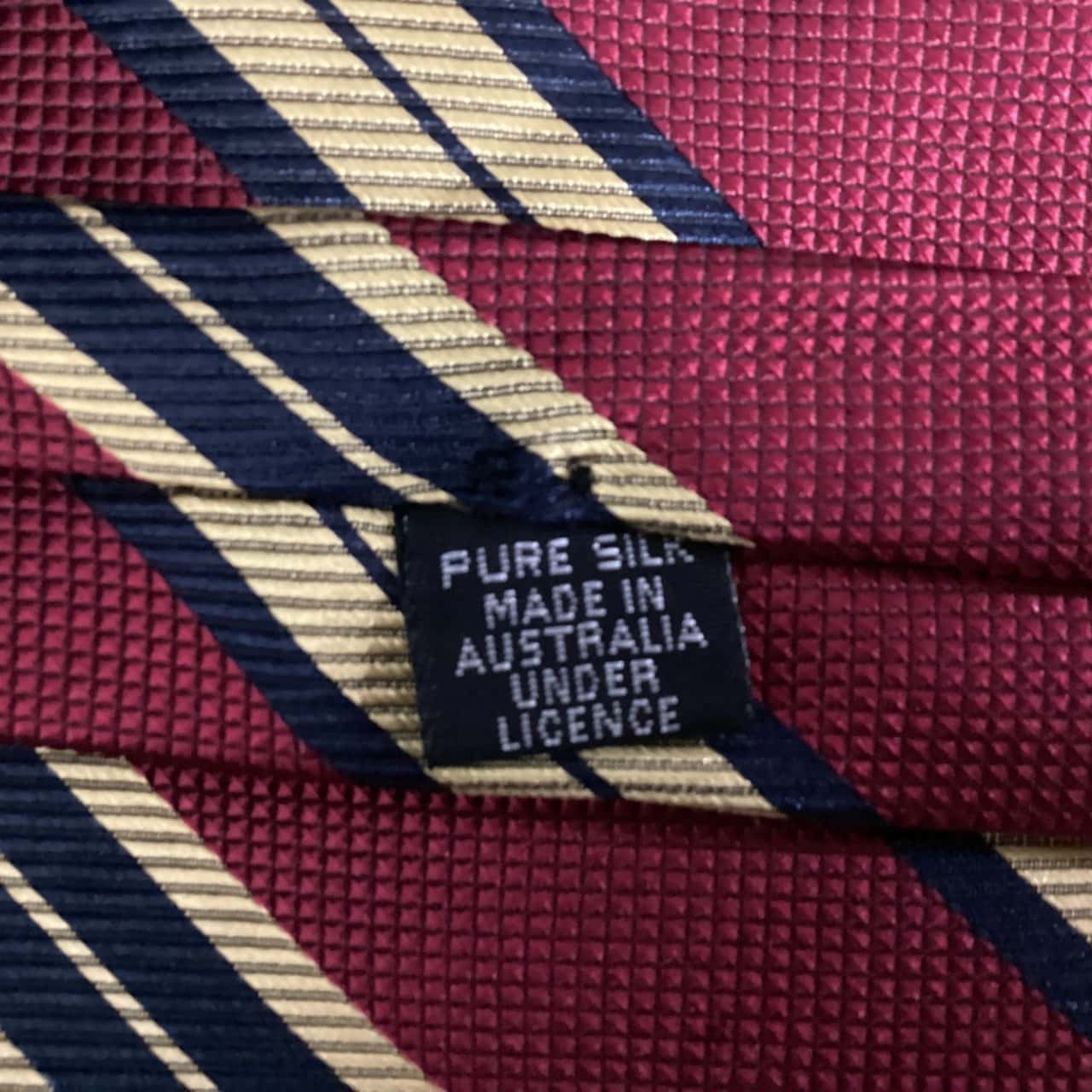 Oroton Silk Tie Black / Gold / Red