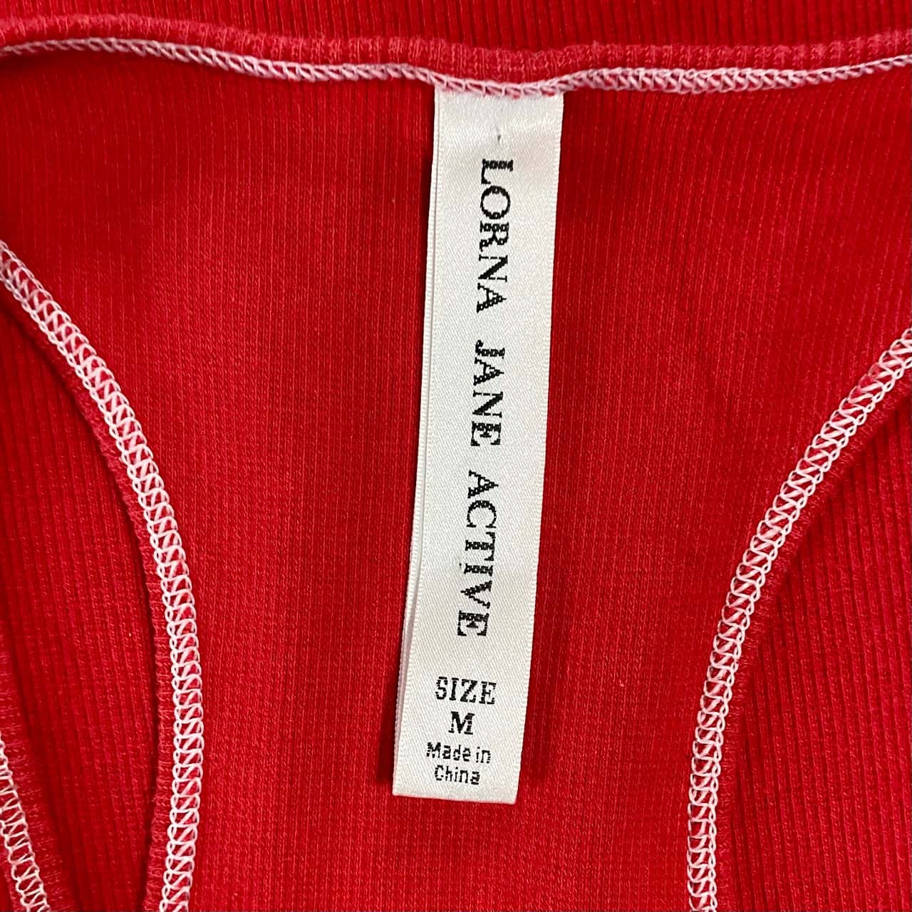 Lorna Jane Size M Red Singlet Top (s)