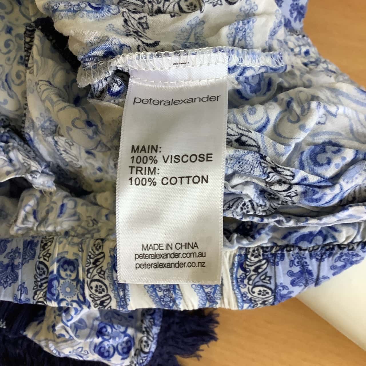 Peter Alexander Women's Size M PJ Shorts Blue & White Paisley Pattern(s)