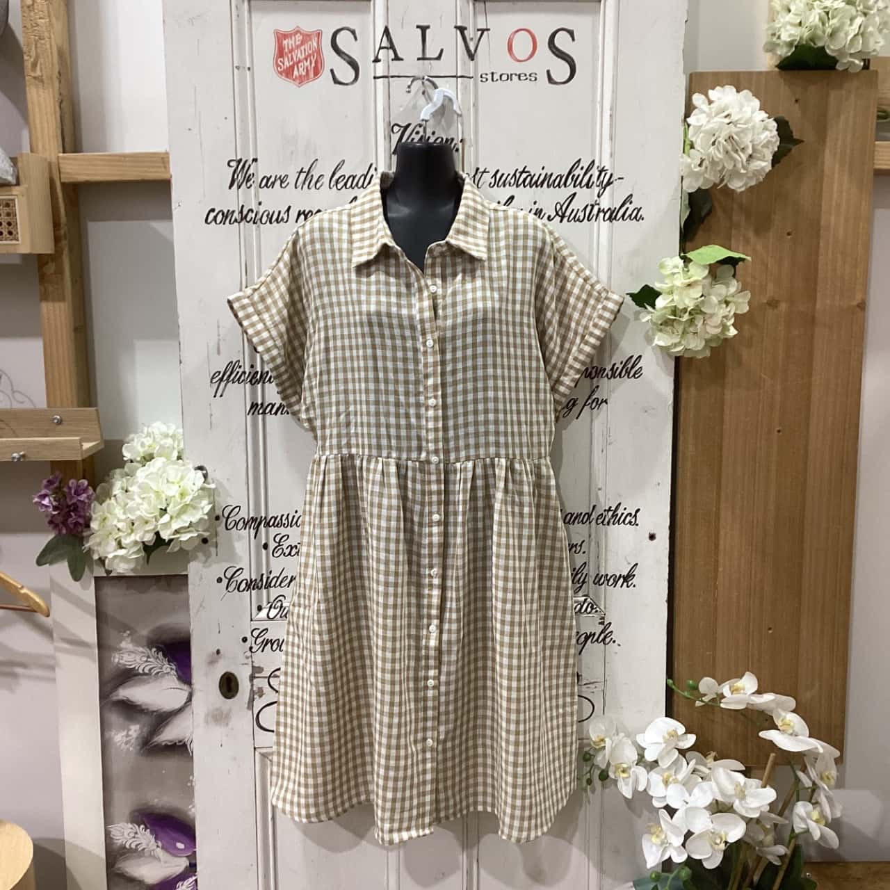 BOHO AUSTRALIA BRAND! CLASSIC CHECKED PATTERN BABYDOLL MIDI! Womens ...