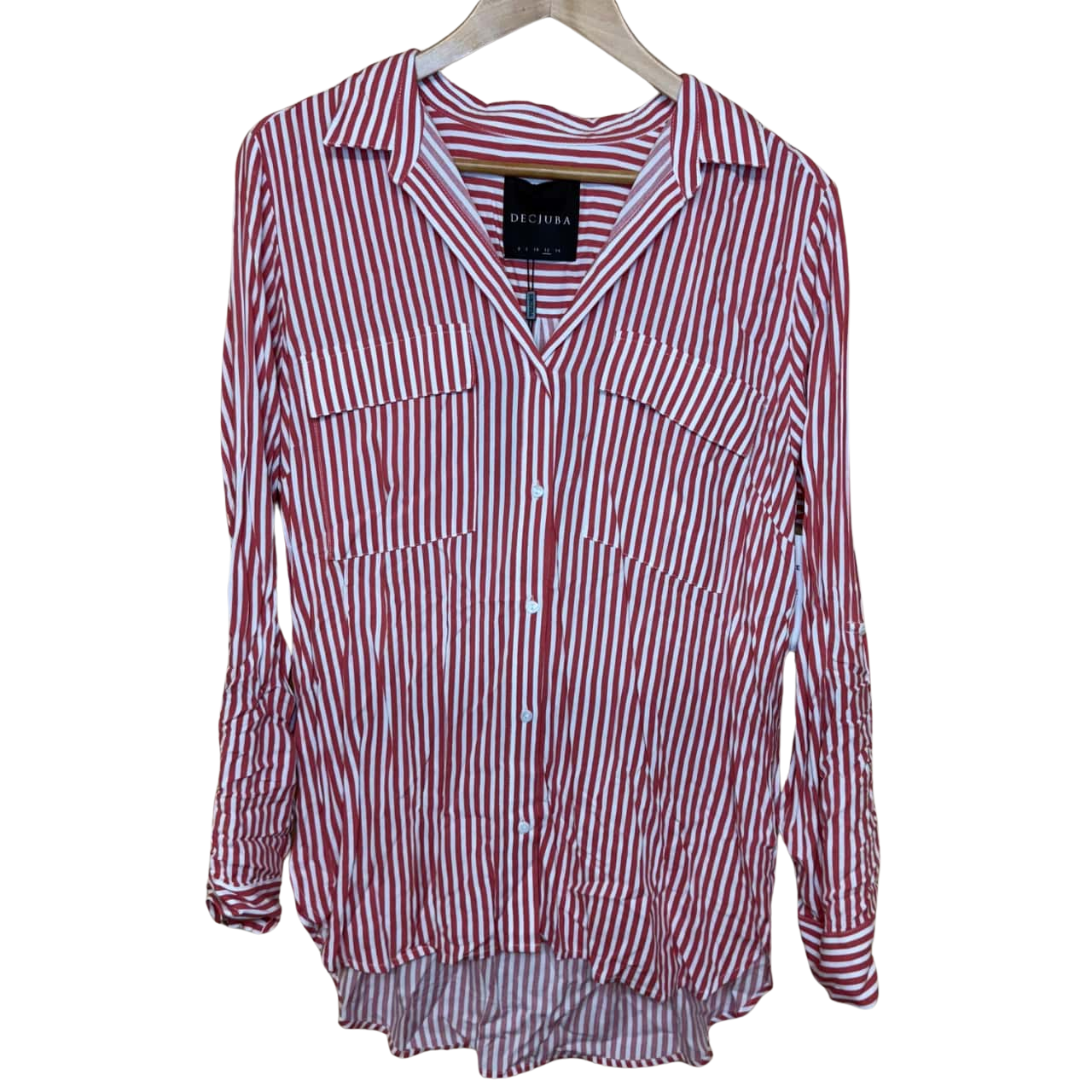 Brand New With Tag - Decjuba Striped Button Down Shirt - Sized 12(s)