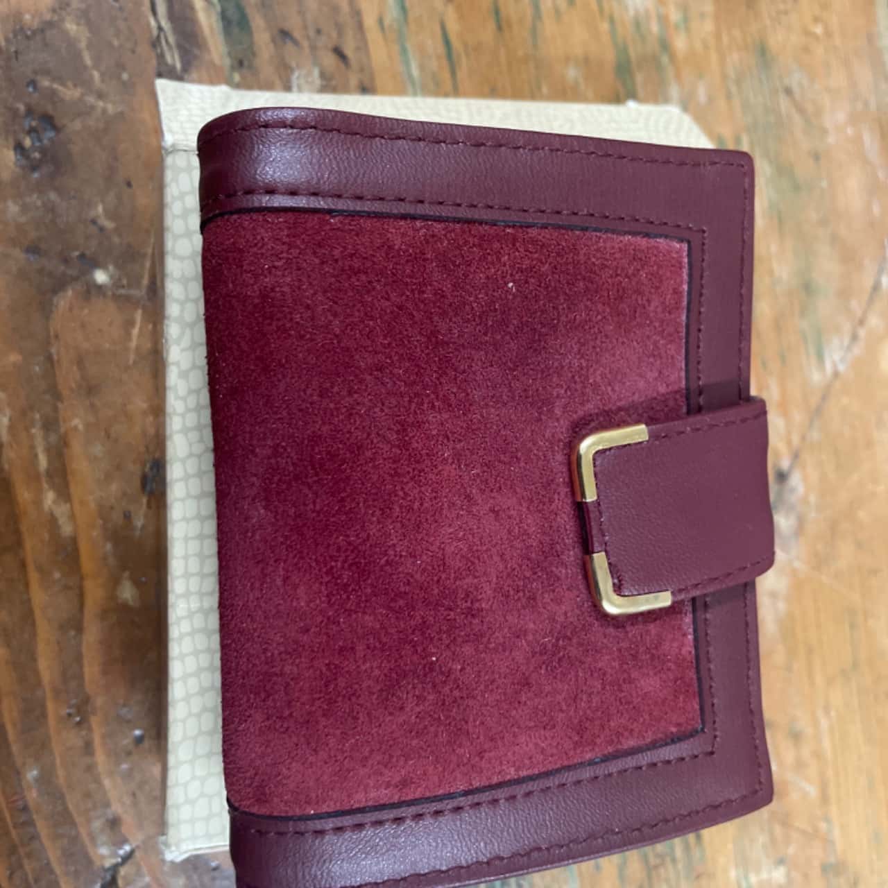 French Purse Womens Purse Gold / Maroon (s)