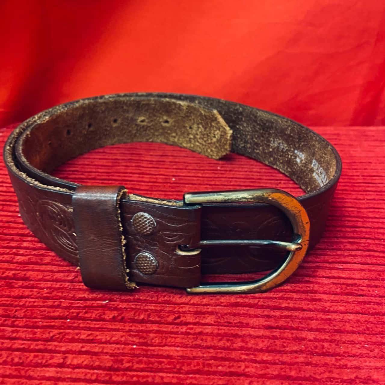 Belt Steerhide Mens Leather Belt Size 34" Brown 85cm