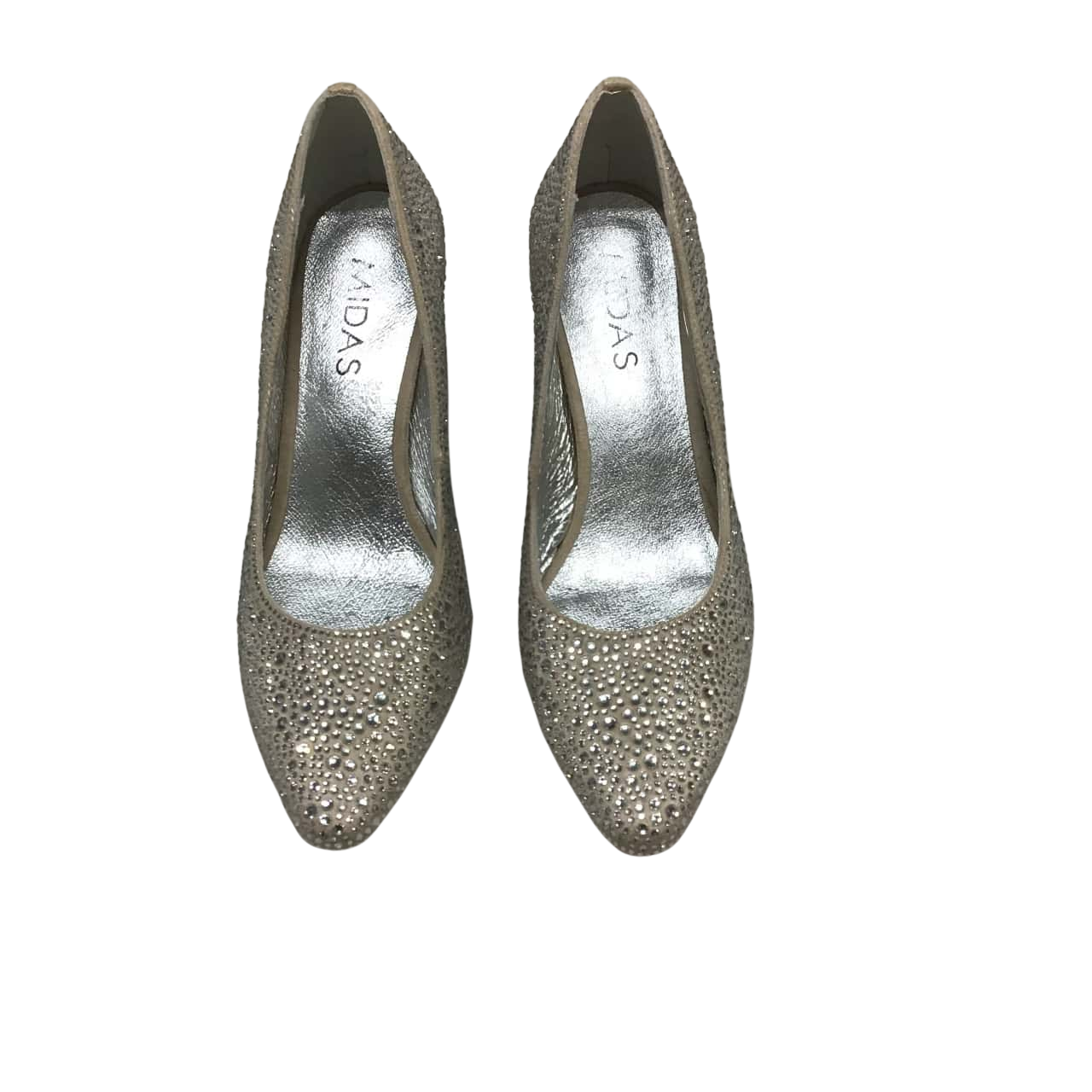 Midas Womens Size 40 High Heel Shoes with Clear Bead Feature (s)