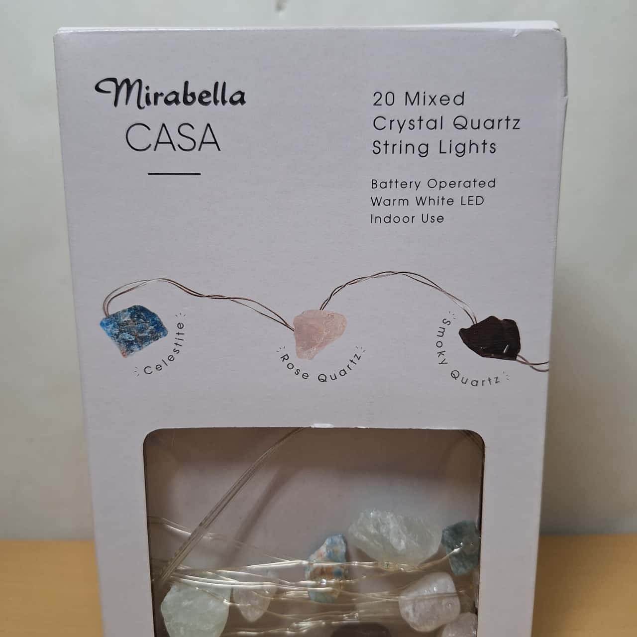 Mirabella Casa 20 Mixed Crystal Quartz String Lights