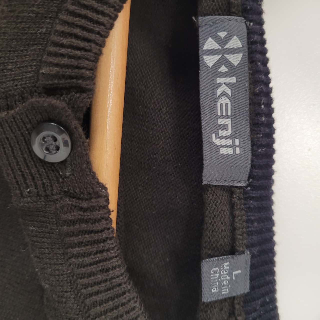 Kenji Mens Size L Dark Brown Jumper