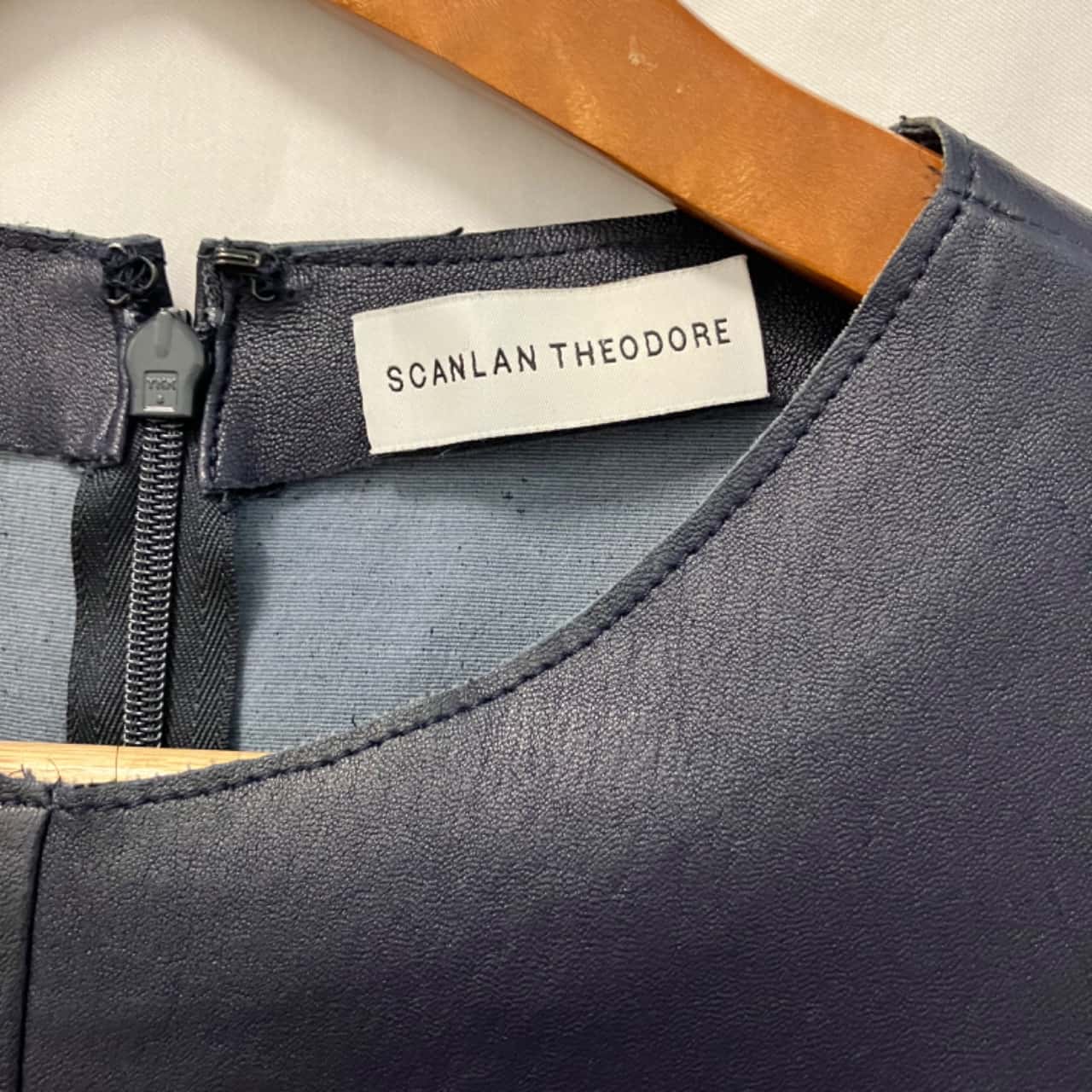 Scanlon Theodore Womens Size 10 Sleeveless Leather Blue