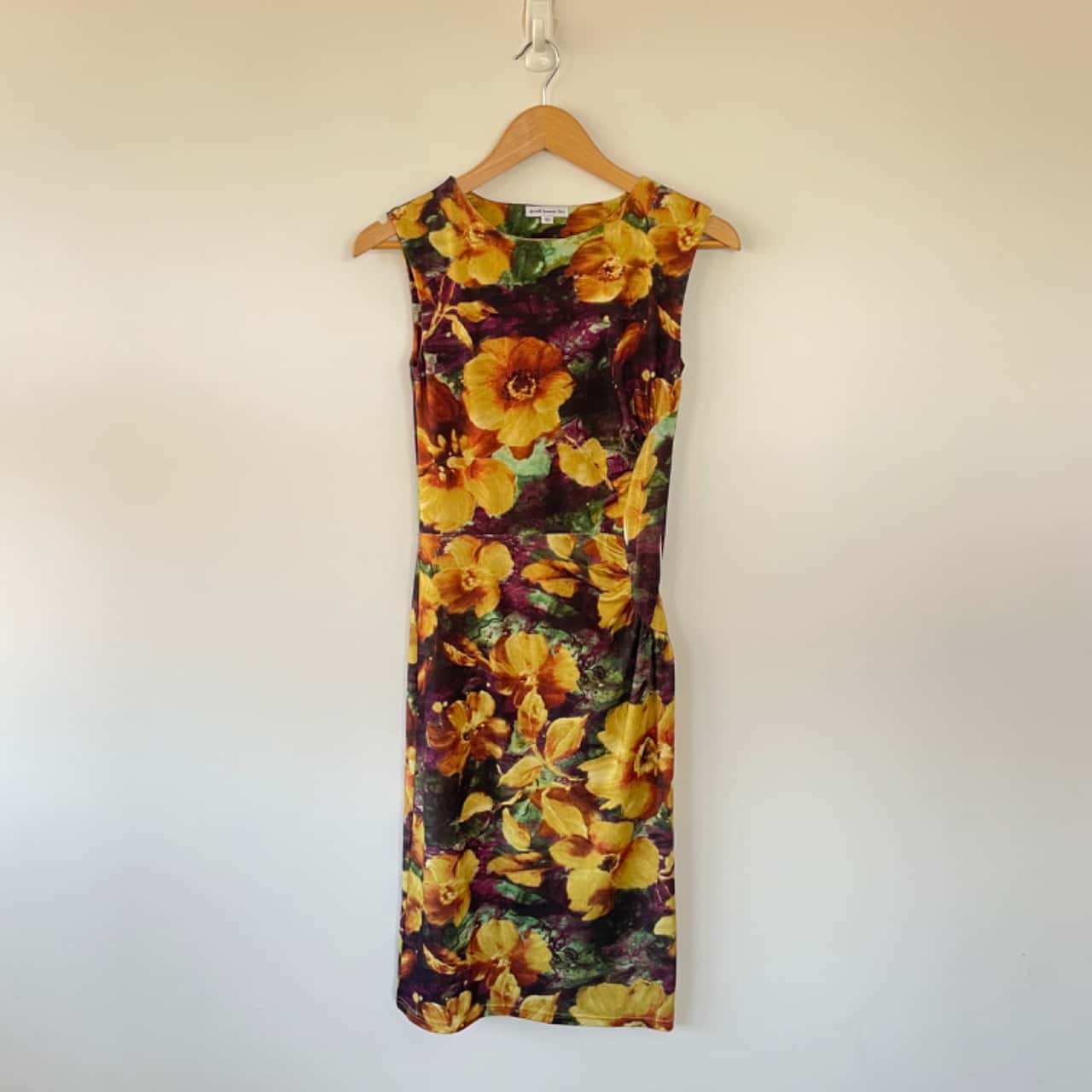 Quick Brown Fox Floral Bodycon Midi Dress Size 10 / M