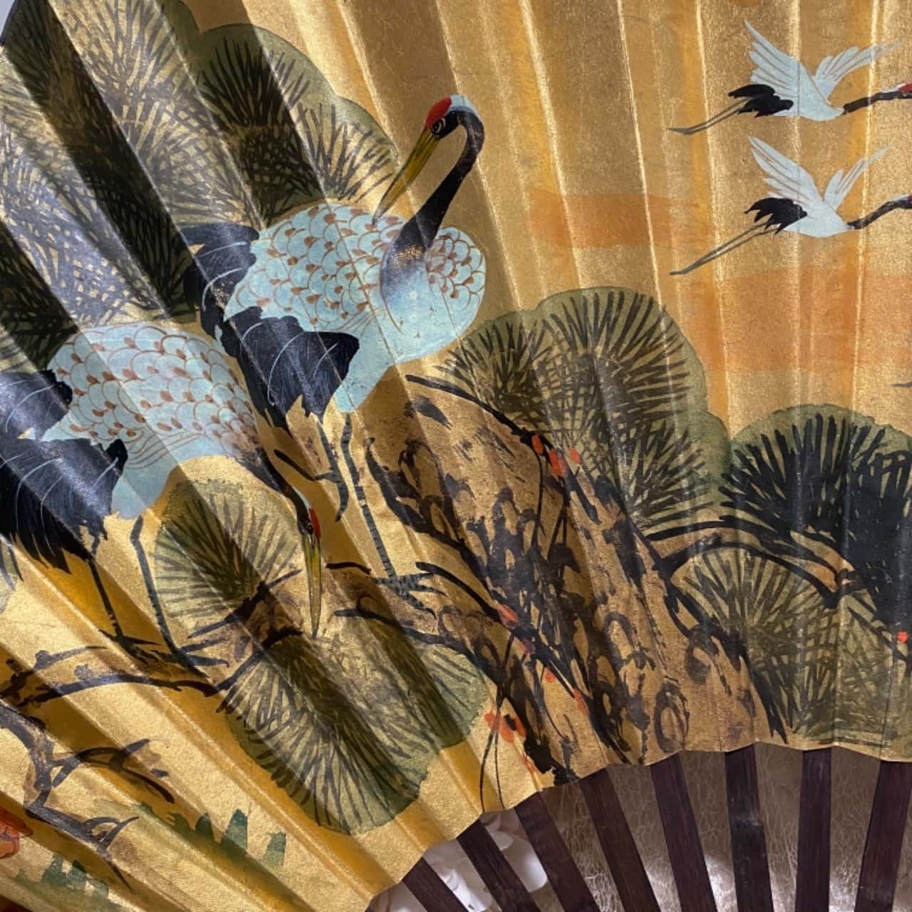 Chinese large decorative hand painted Fan (s)