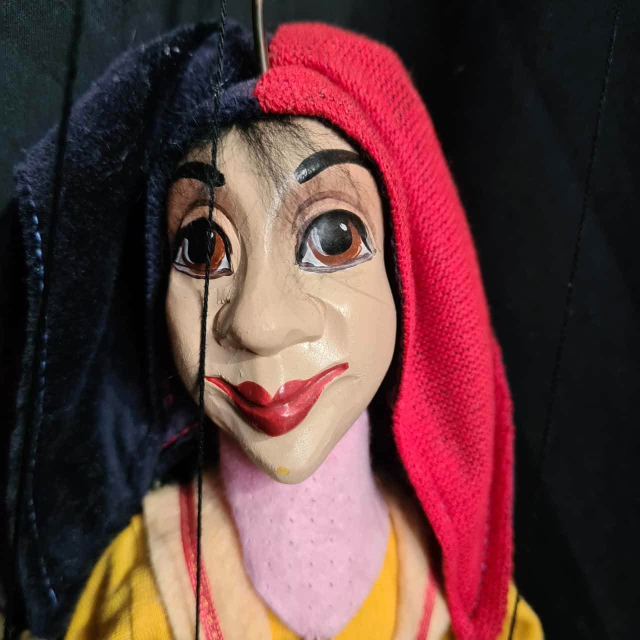 antique wooden court jester puppet (s)