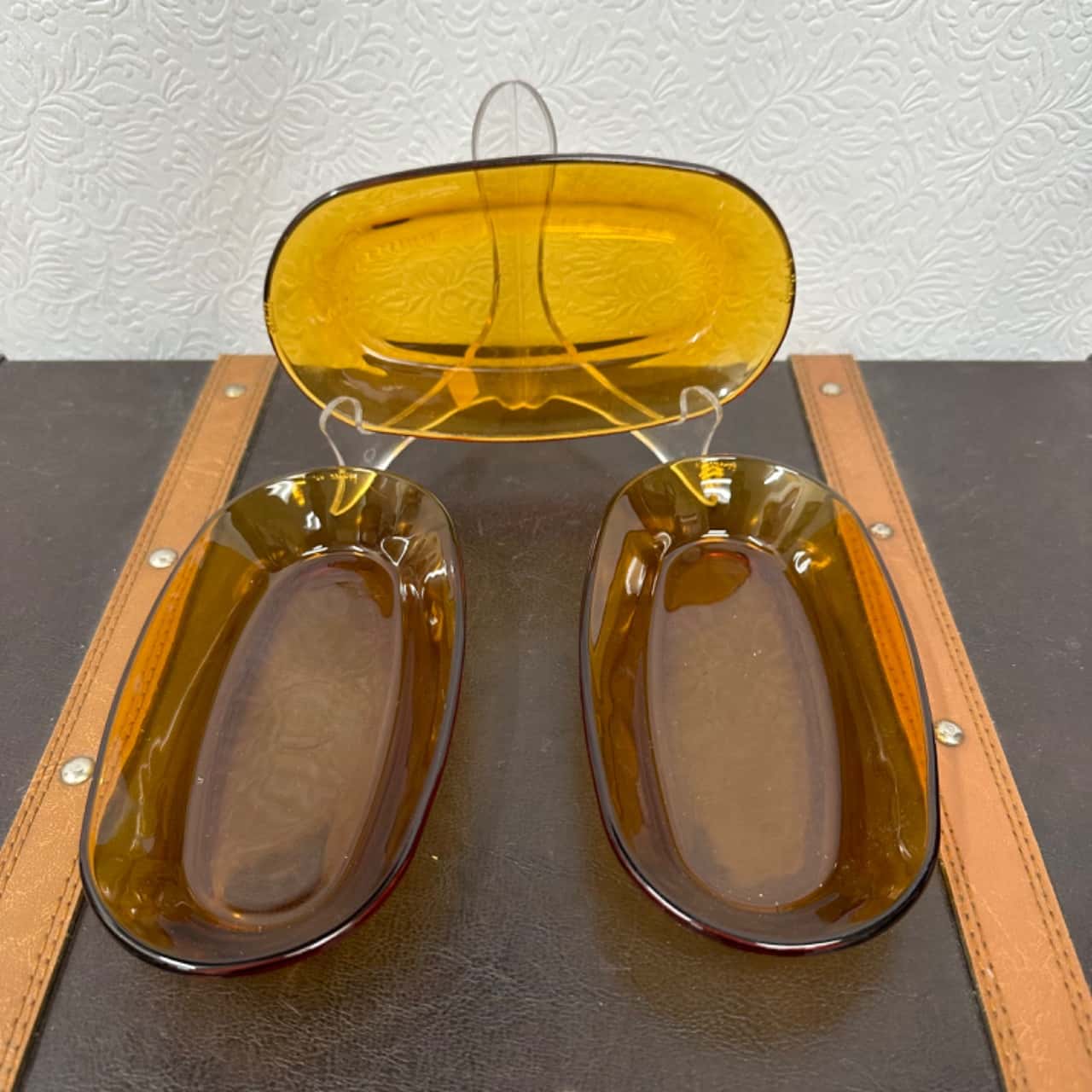 Vintage Banana Split Serving Dish Set Of 3(s)