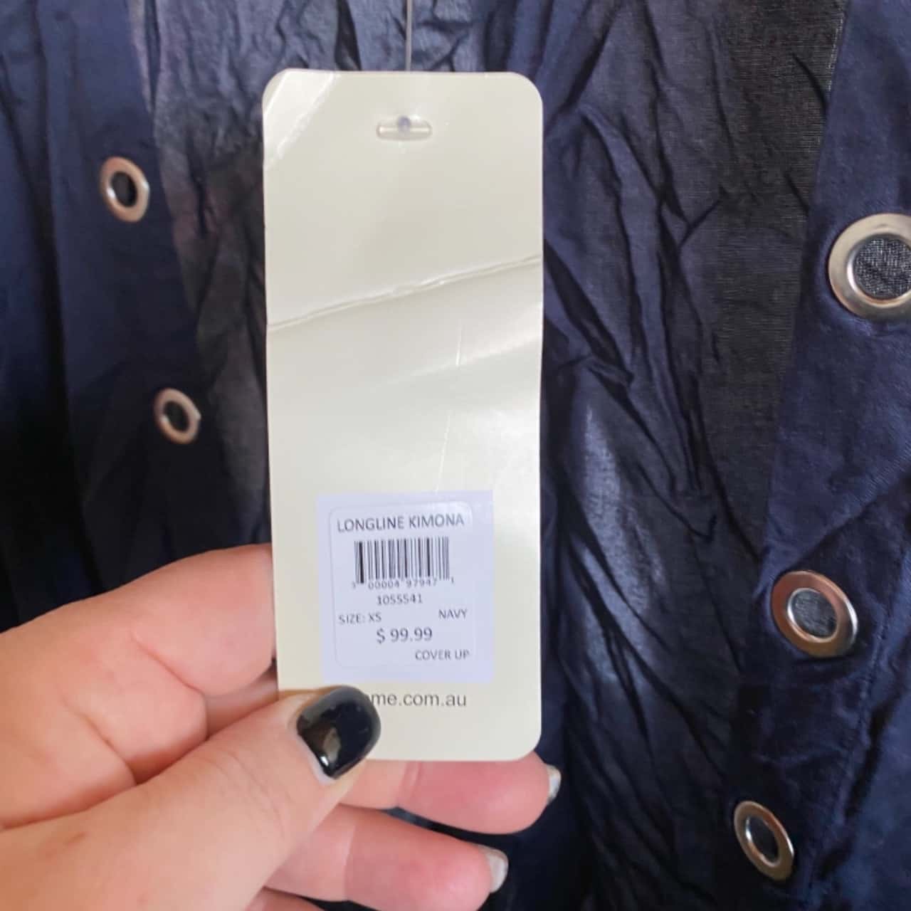 beme Womens Size XS Open Jacket Navy Blue