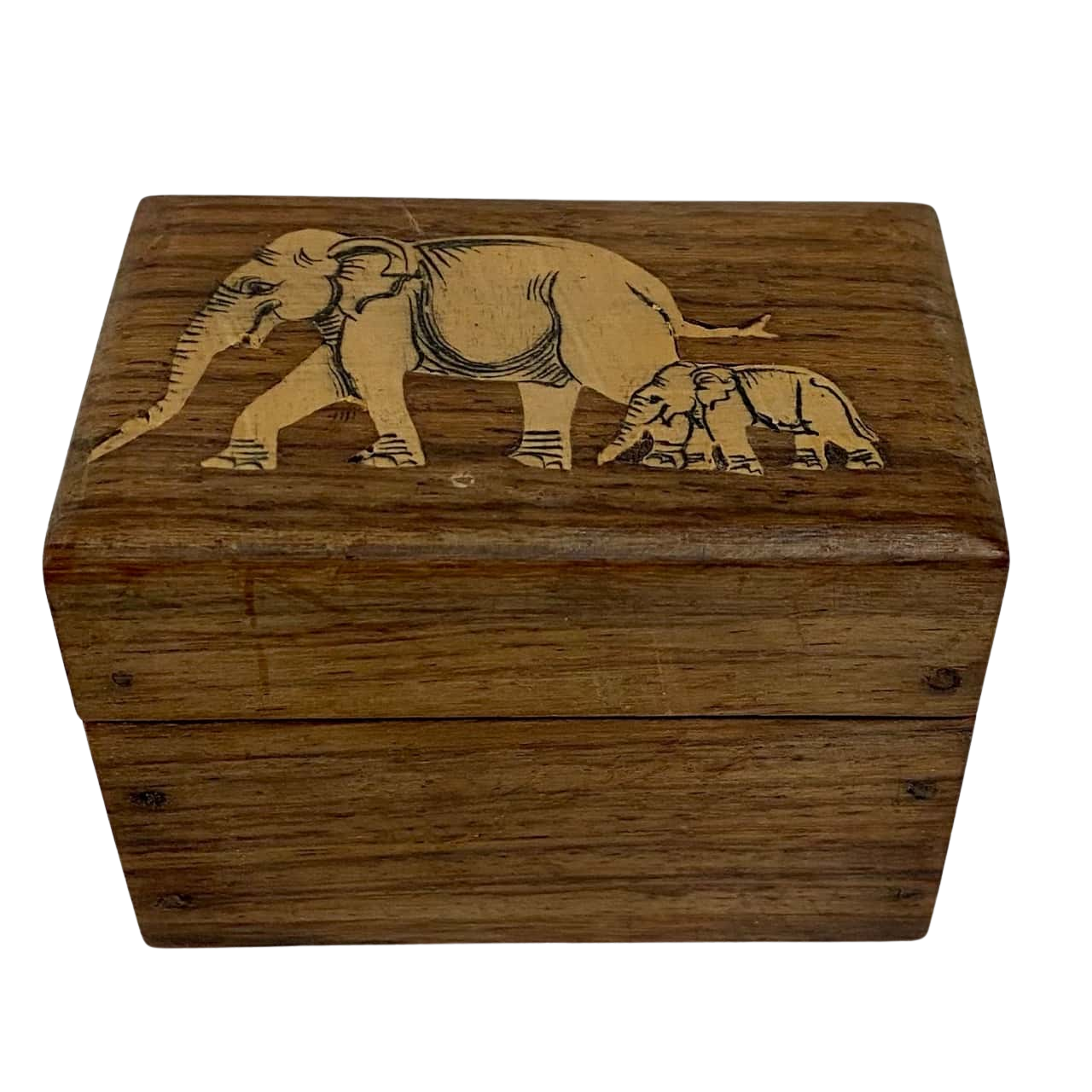 Wooden Elephants Trinket Box Handcrafted in India(s)