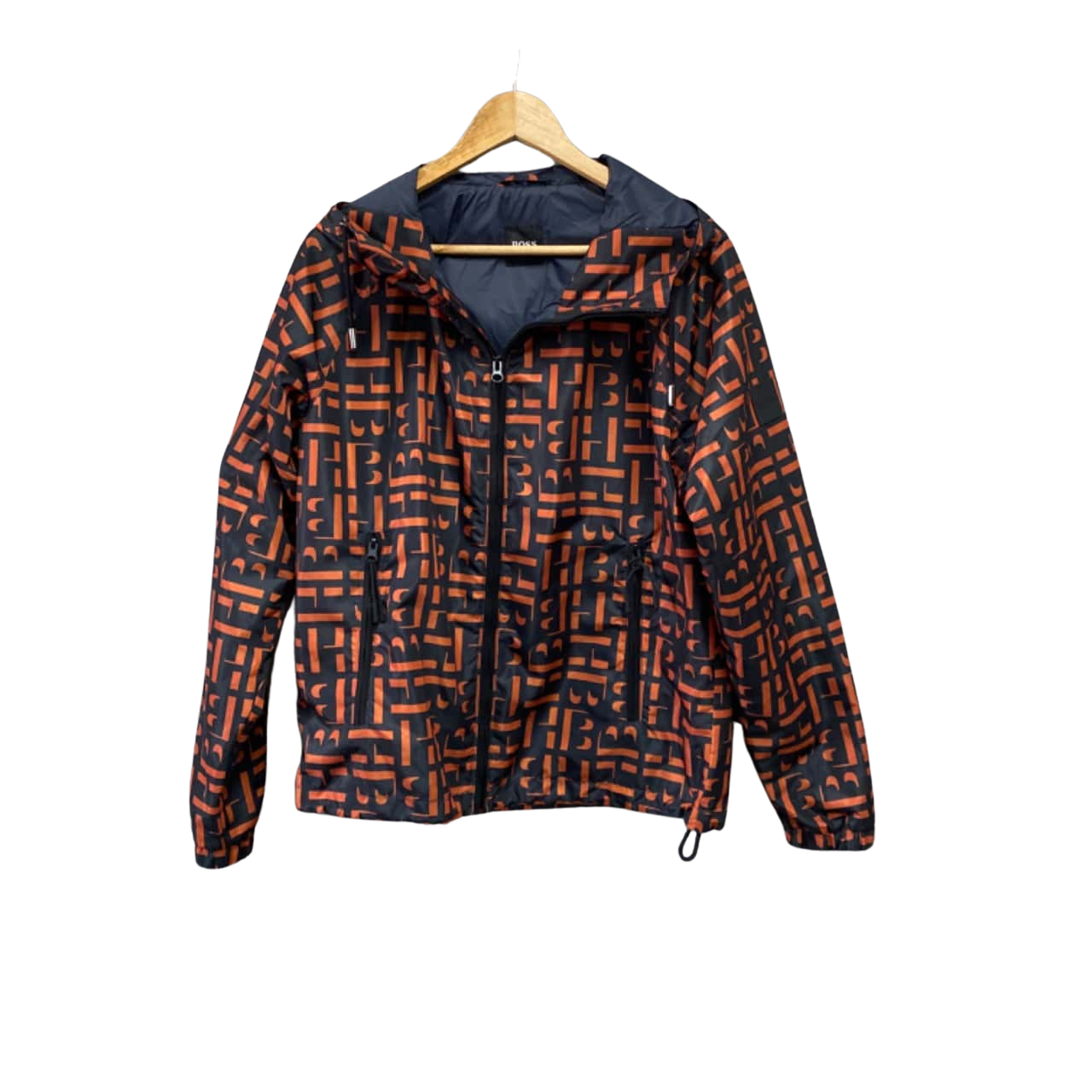 Boss Hugo Boss Mens Size M Raincoat Black / Brown (s)