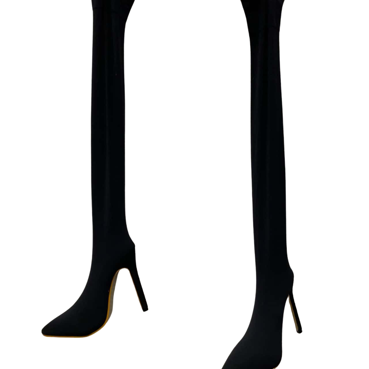 Womens Size 37 Black Thigh High Stocking boots
