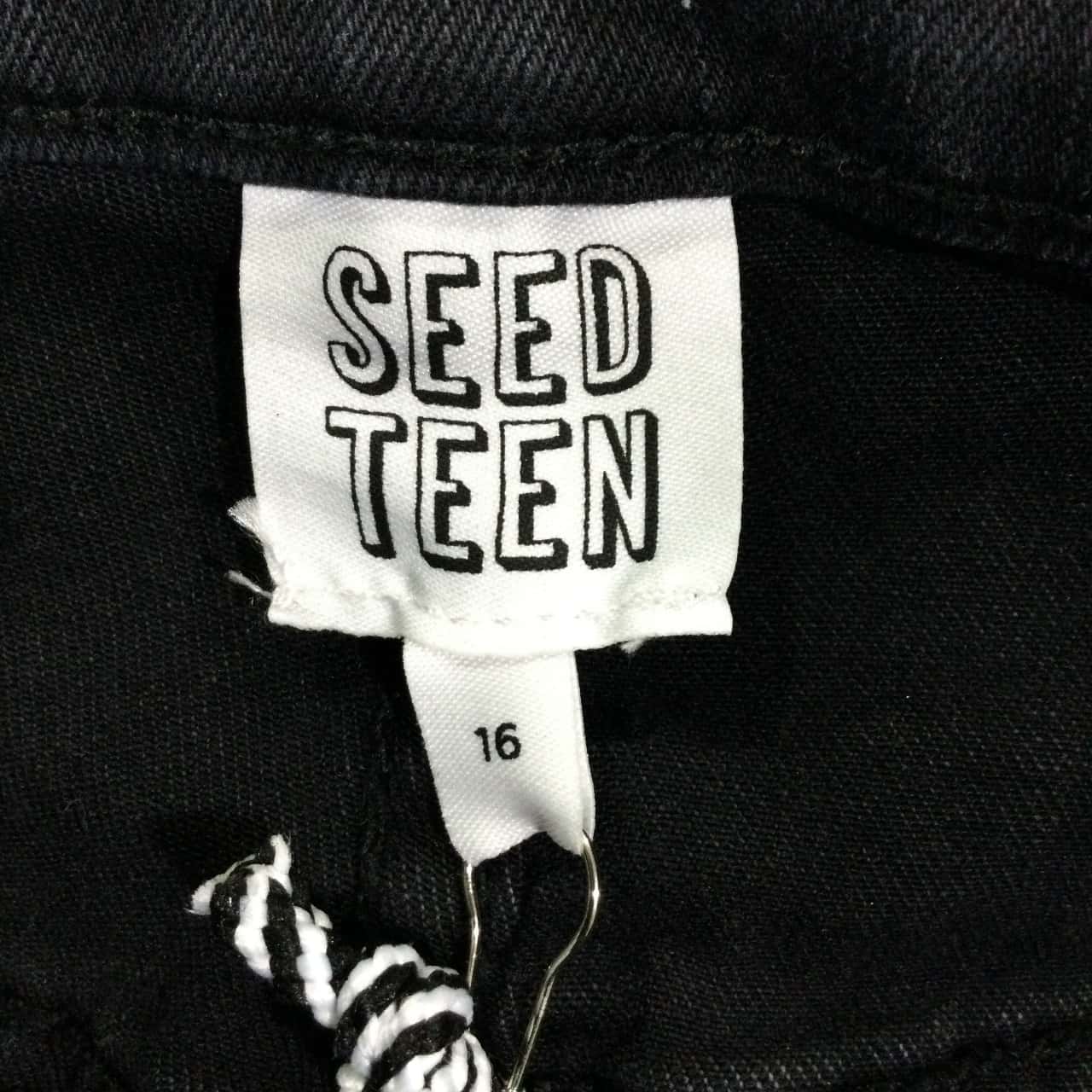 Seed Teen, Girls, Denim Mini Skirt, Size 16 Black, (RRP $44.95)