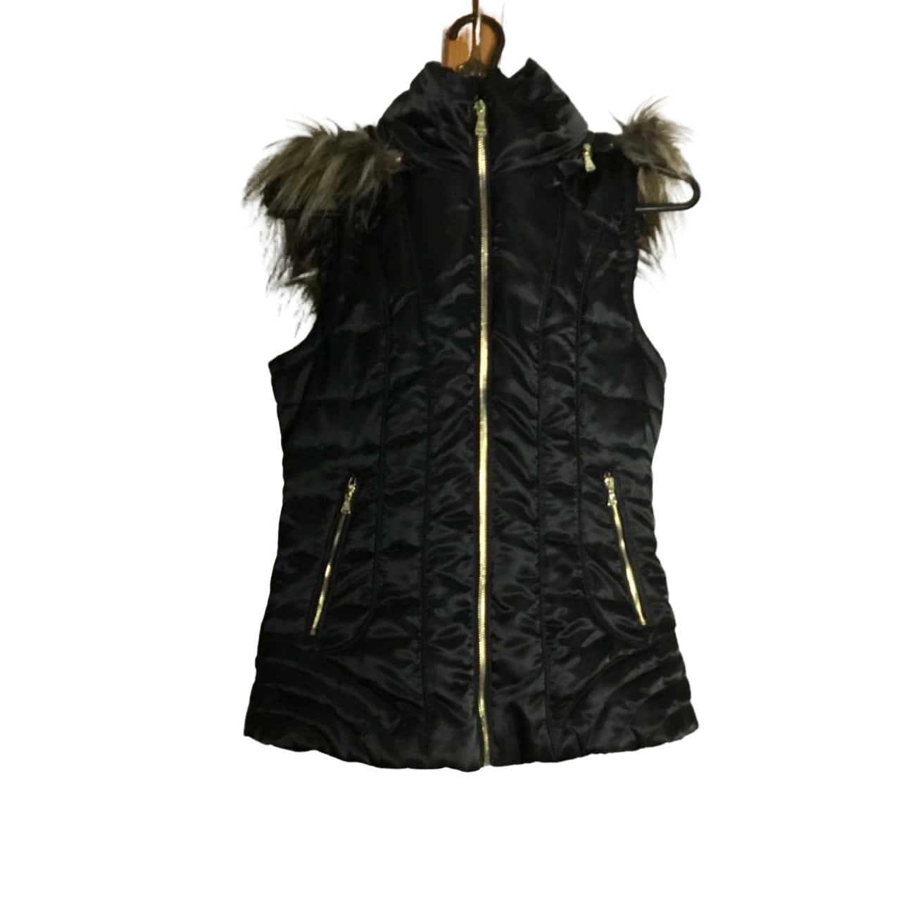 Guess Black Puffer Vest Size XS