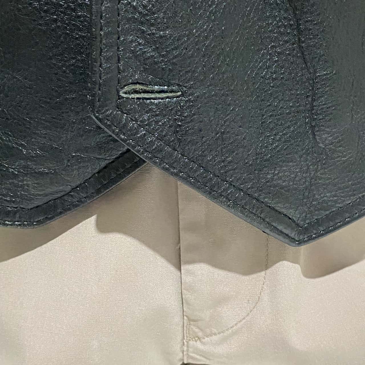 ANTEX BLACK ITALIAN LEATHER VEST Size XL