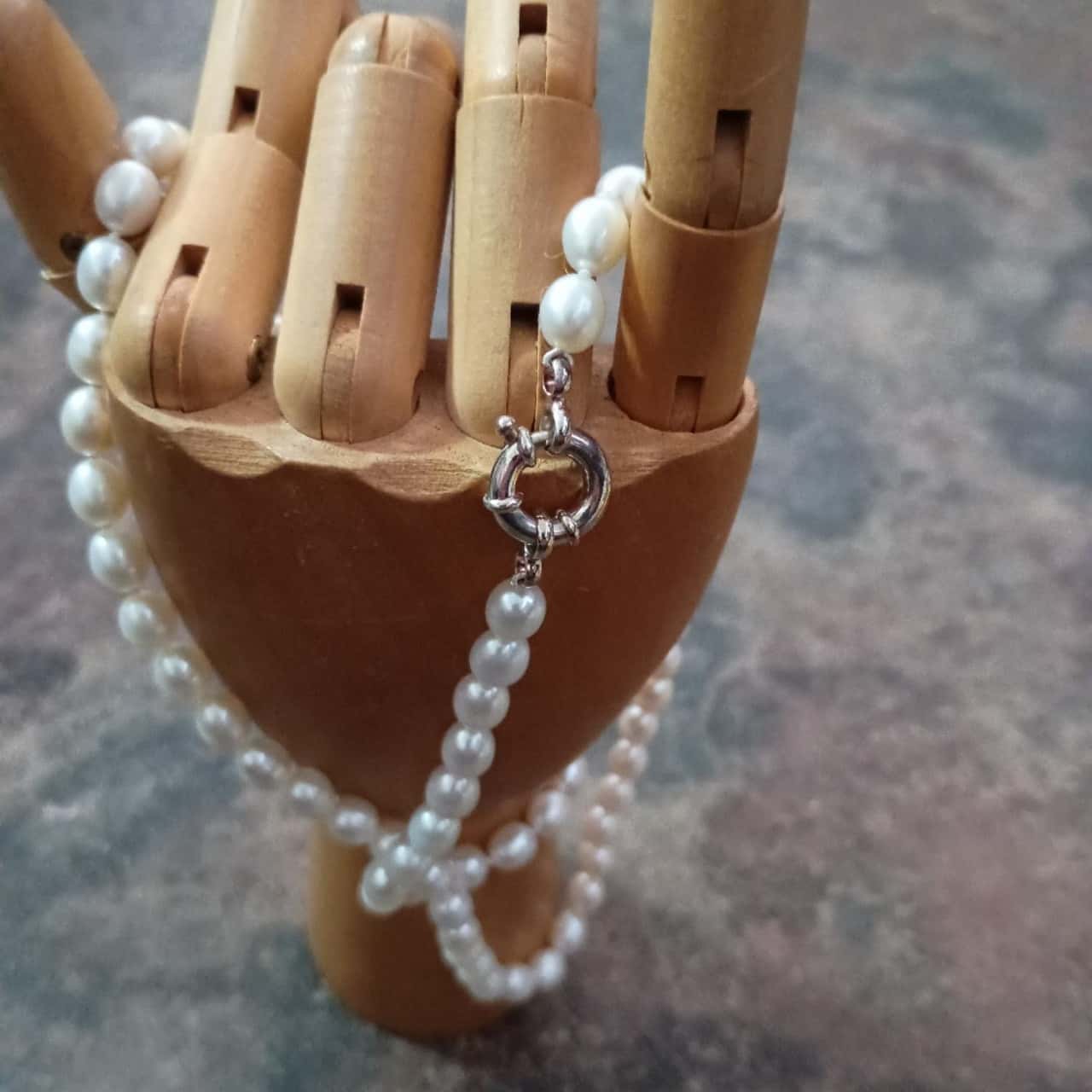 Freshwater Pearl Necklace Stamped '925' (C2)(s)