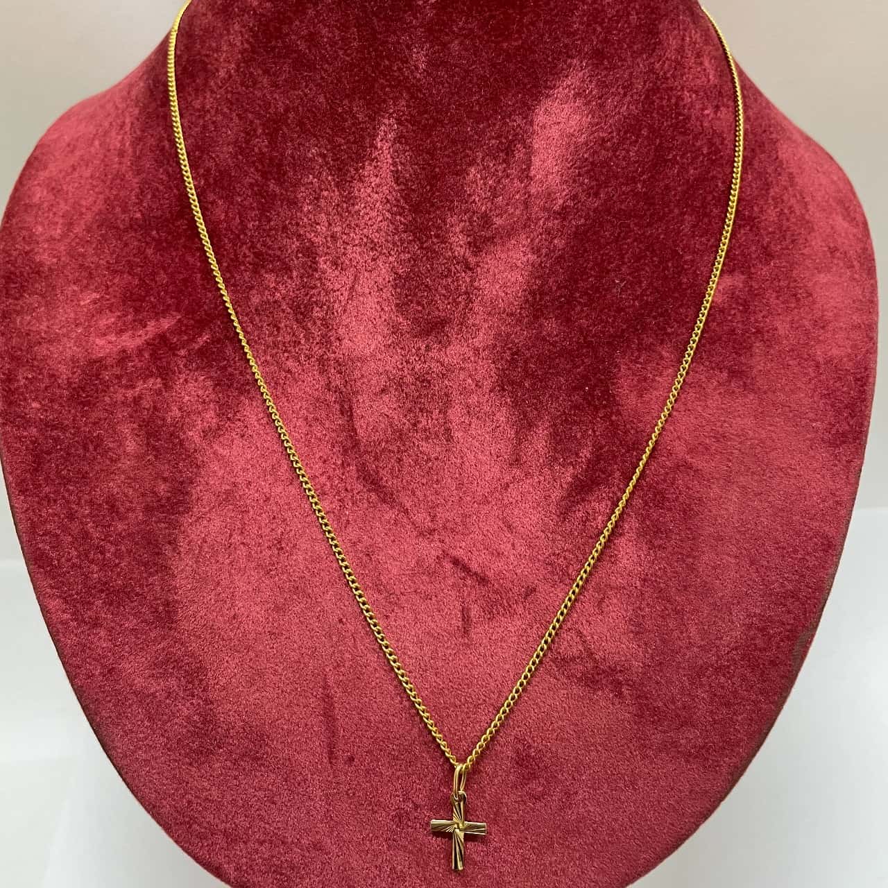 Women's 9ct Gold Cross with a Rolled Gold Chain (s)