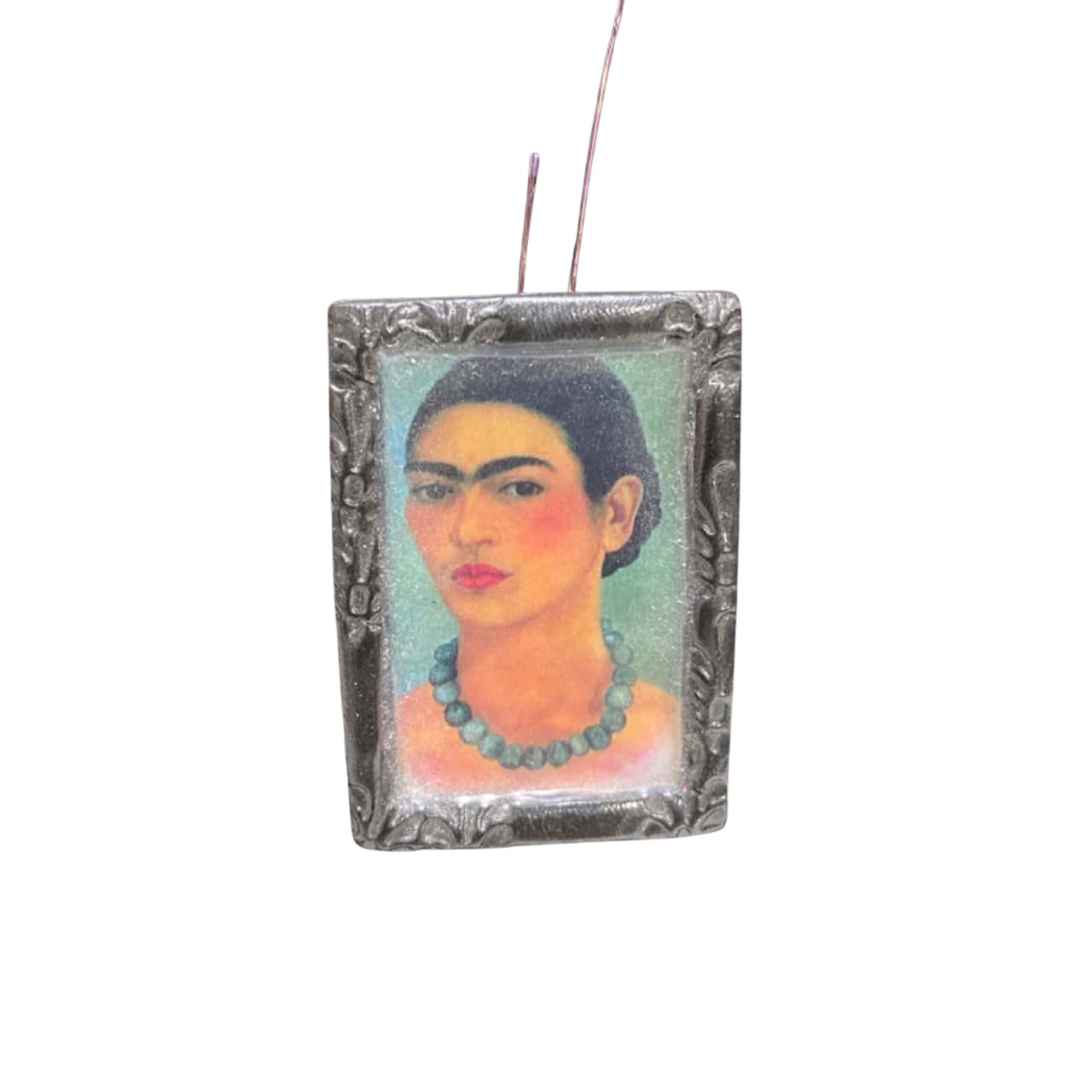Womens Brooch Picture Frame Face Multicoloured